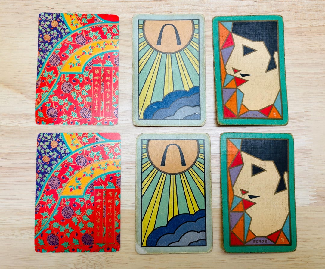 Boho Retro Art Deco Swap Cards: Vintage Ephemera, Collage Set of 6 - Etsy