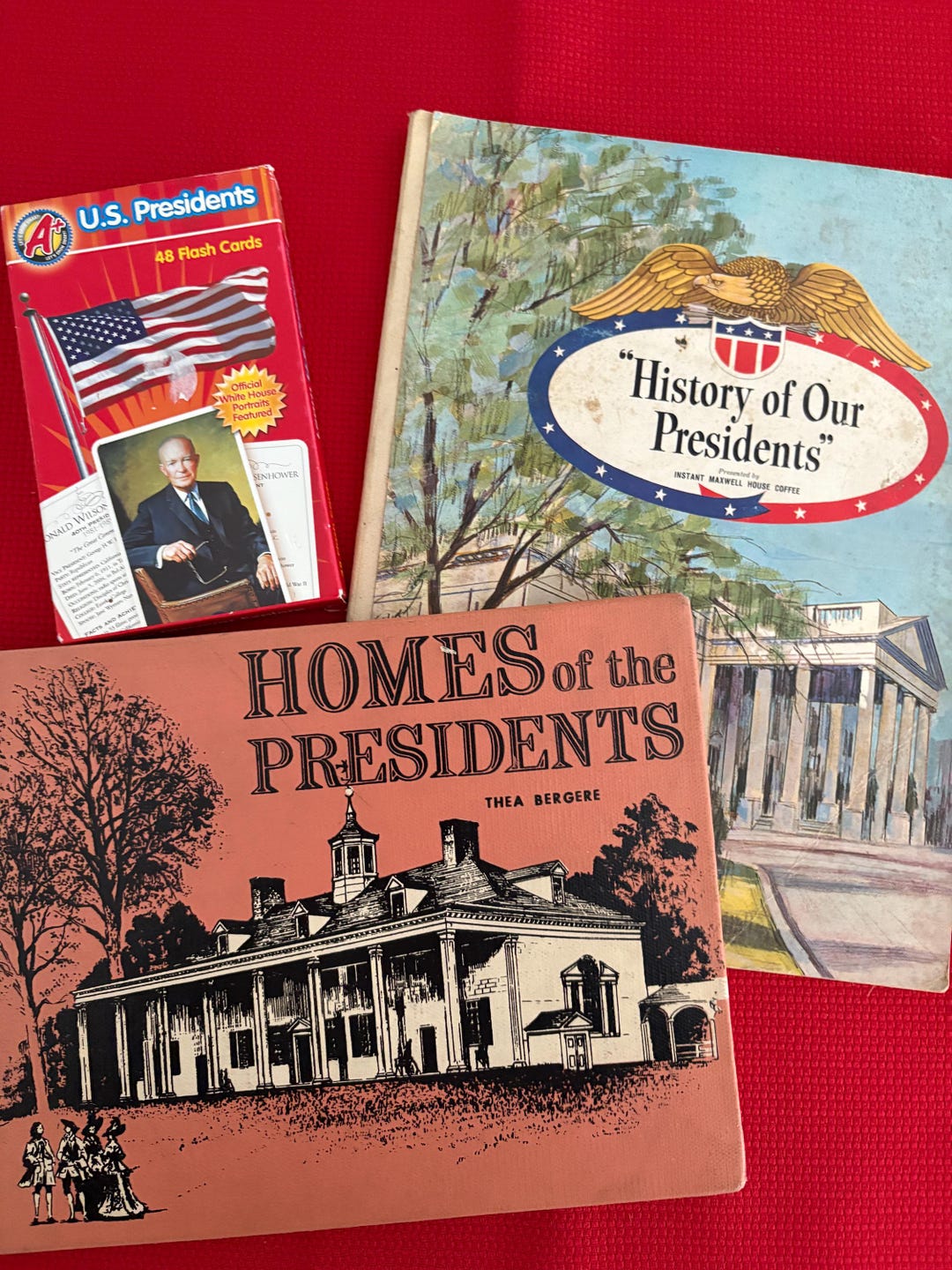 USA Presidents ... Homes, History and Flash Cards | 2 Vintage Books and ...