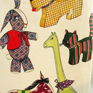 Simplicity 626 | Set of Stuffed Toys Include Rabbit Cat Dog Giraffe ...