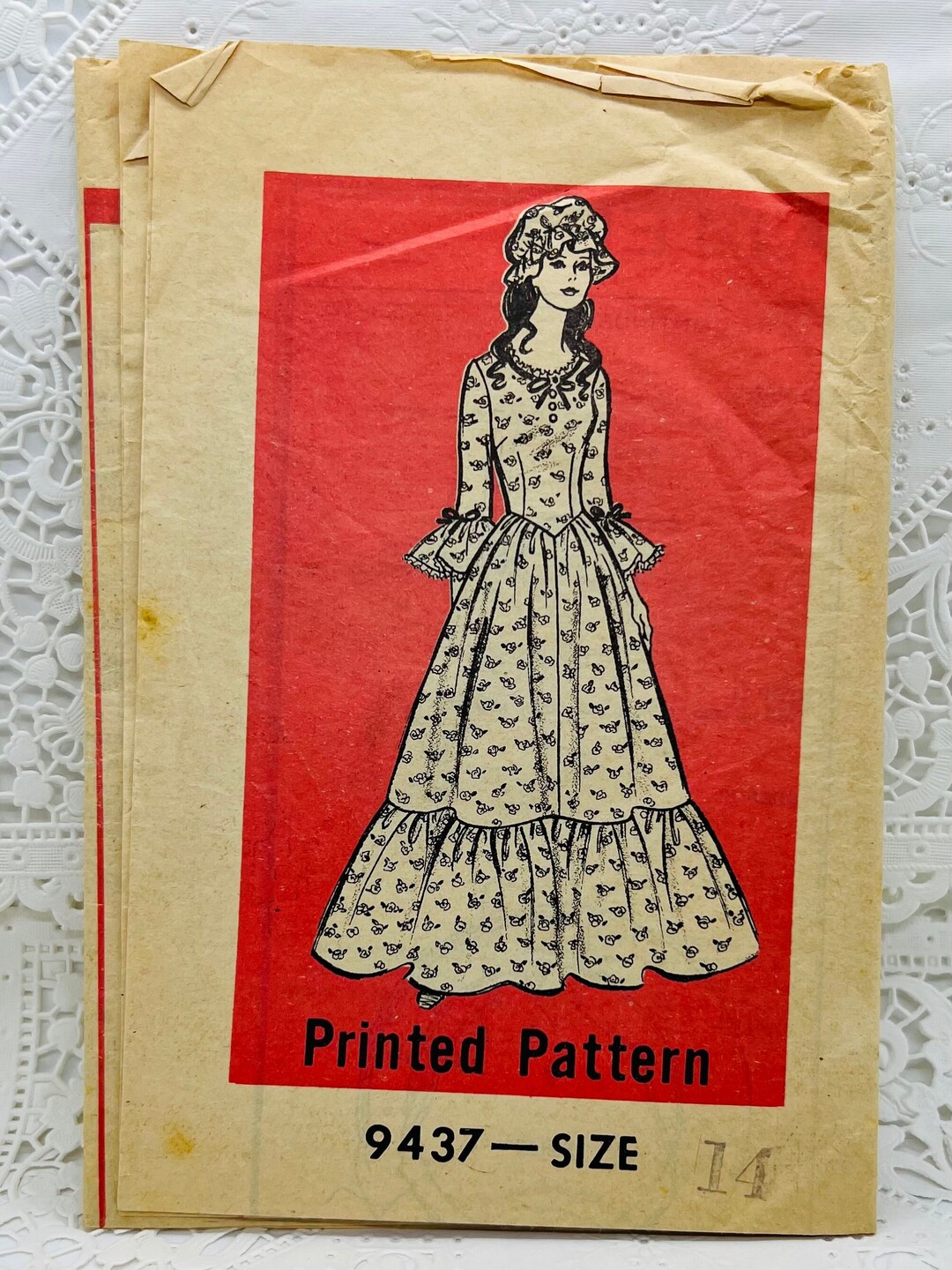 Mail Order Pattern 9737 | Misses Colonial Dress & Cap Costume | Misses ...