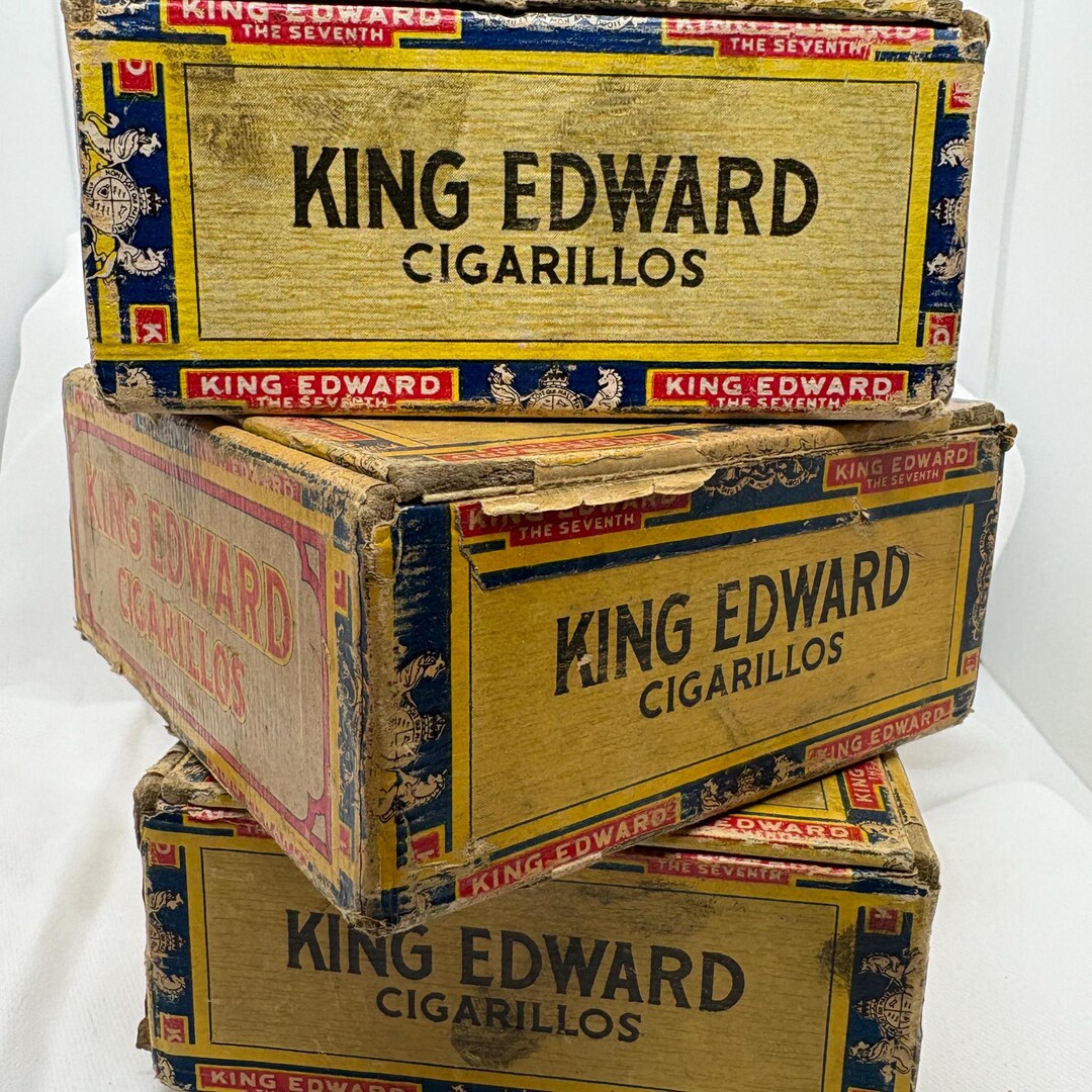 KING EDWARD CIGARILLO Boxes | 3 Small Vintage Boxes | Collectible ...