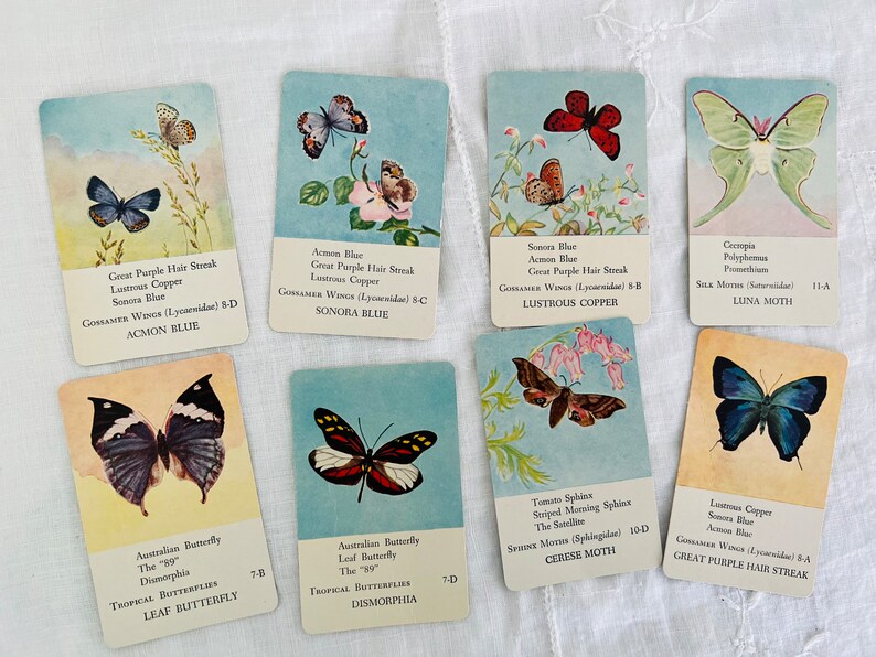 SWAP CARDS Butterfly Game Swap Cards for Ephemera Crafts - Etsy