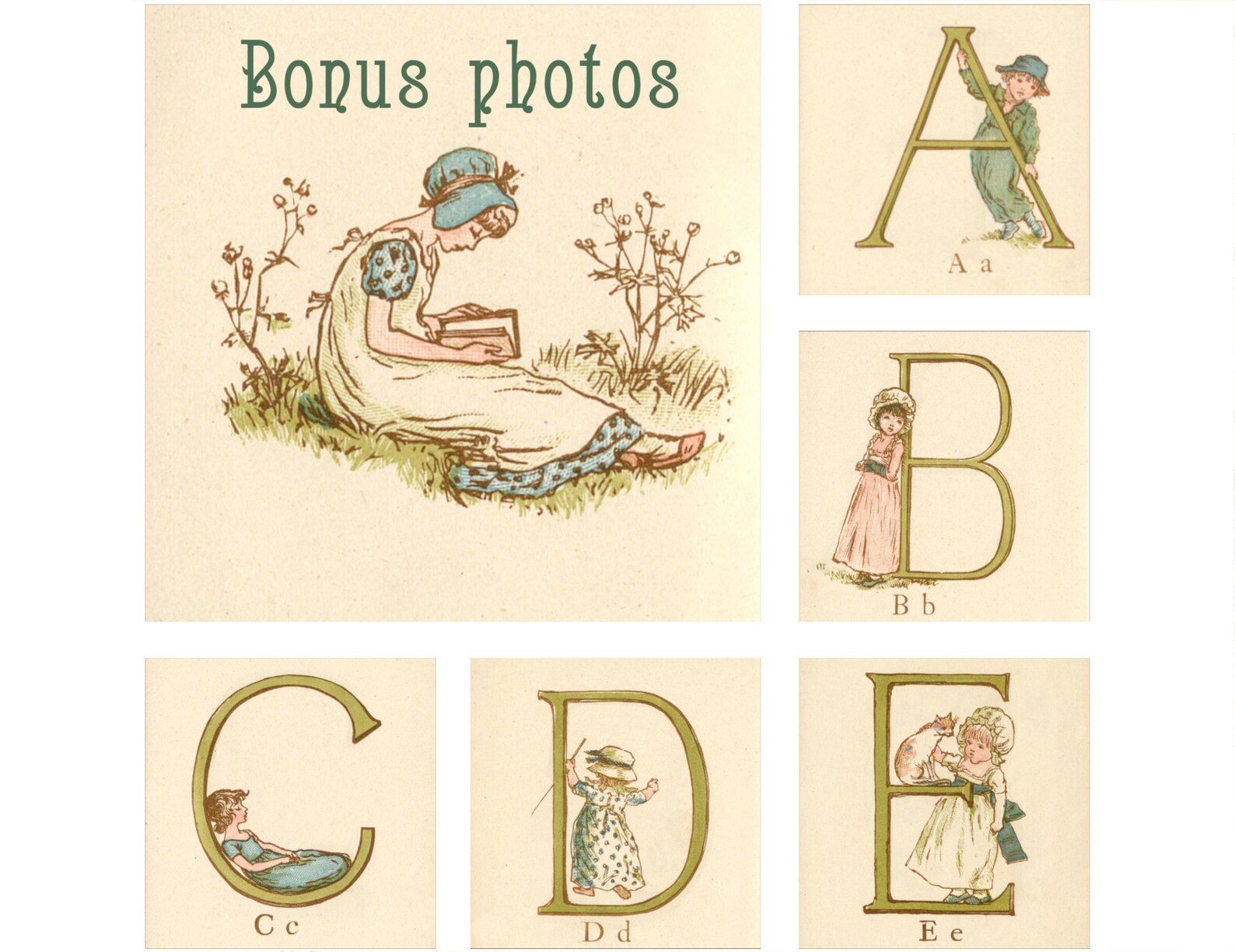 Printable Adorable Children's Alphabet Authentic 1885 Vintage Letters ...