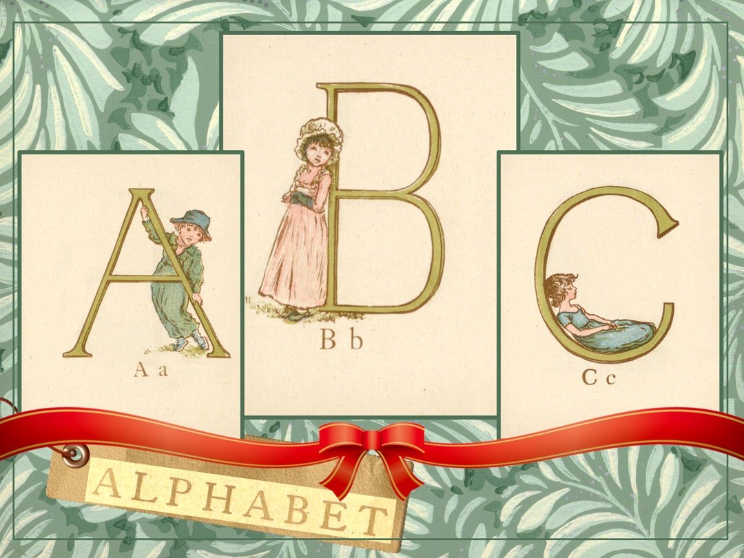 Printable Adorable Children's Alphabet Authentic 1885 Vintage Letters ...