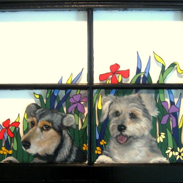 Painted Window Panes - Etsy