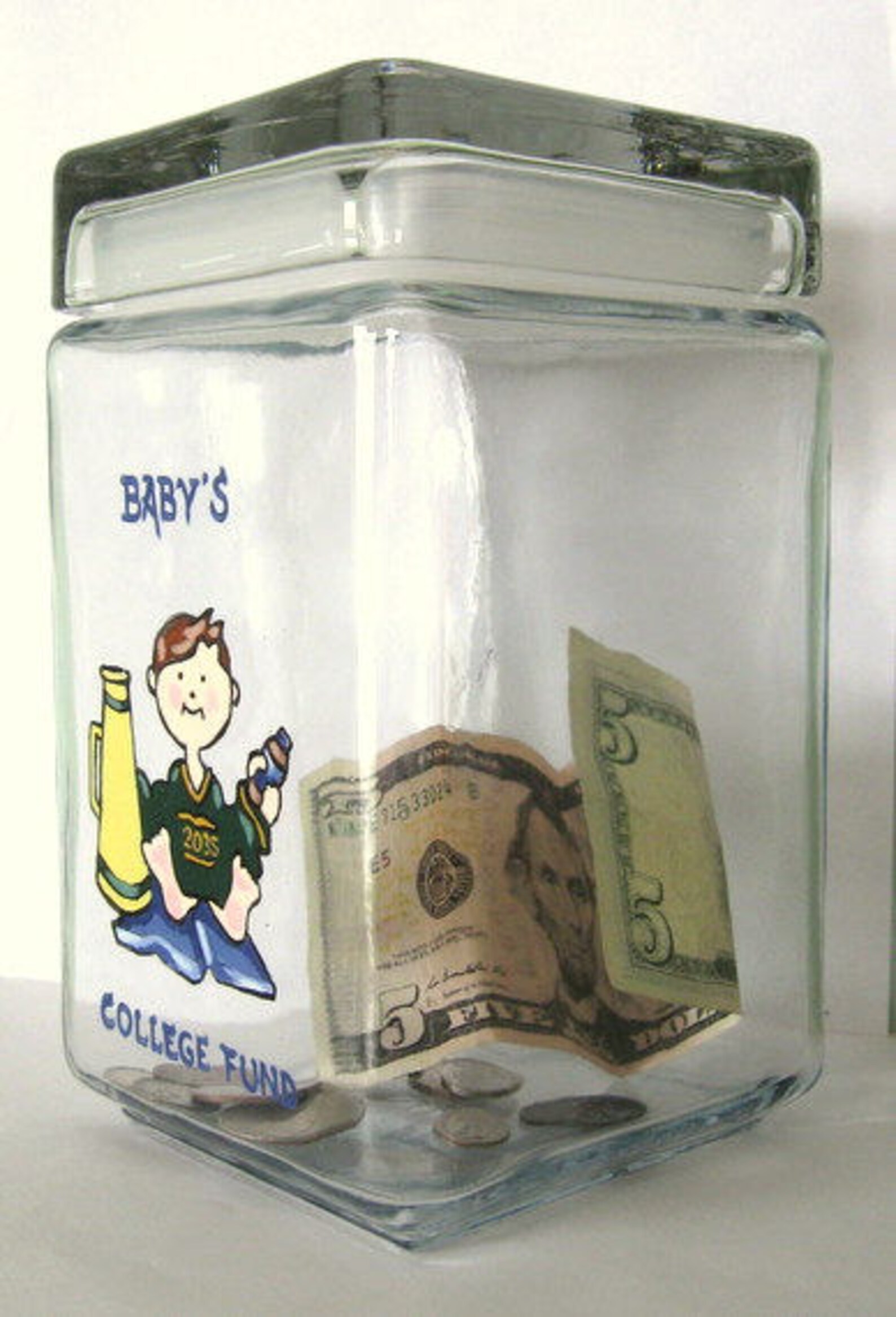 Baby Bank New Baby Shower Gift College Fund Bank Hand - Etsy