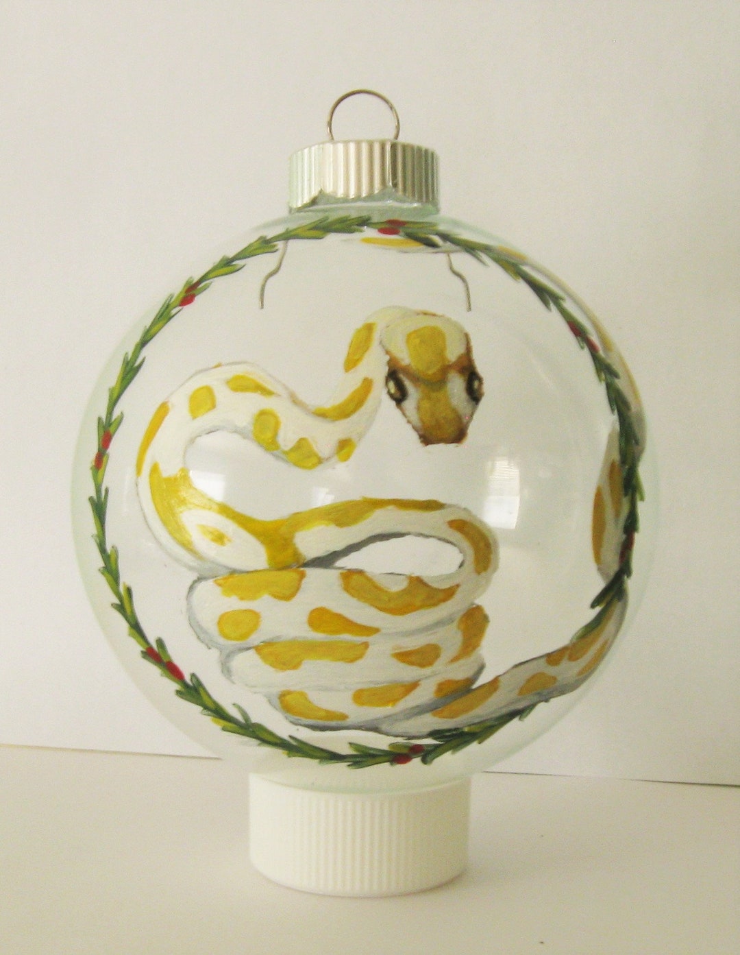 Python, Snake Painting, Custom Pet Portrait, Christmas Ornament ...