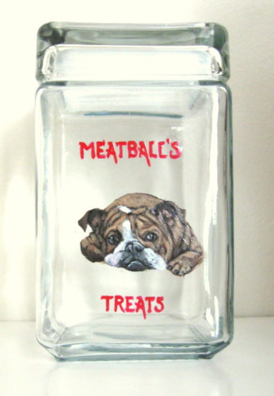Boxer Puppy, Dog Treat Jar, Custom Canister, Pet Storage, Dog Biscuit ...