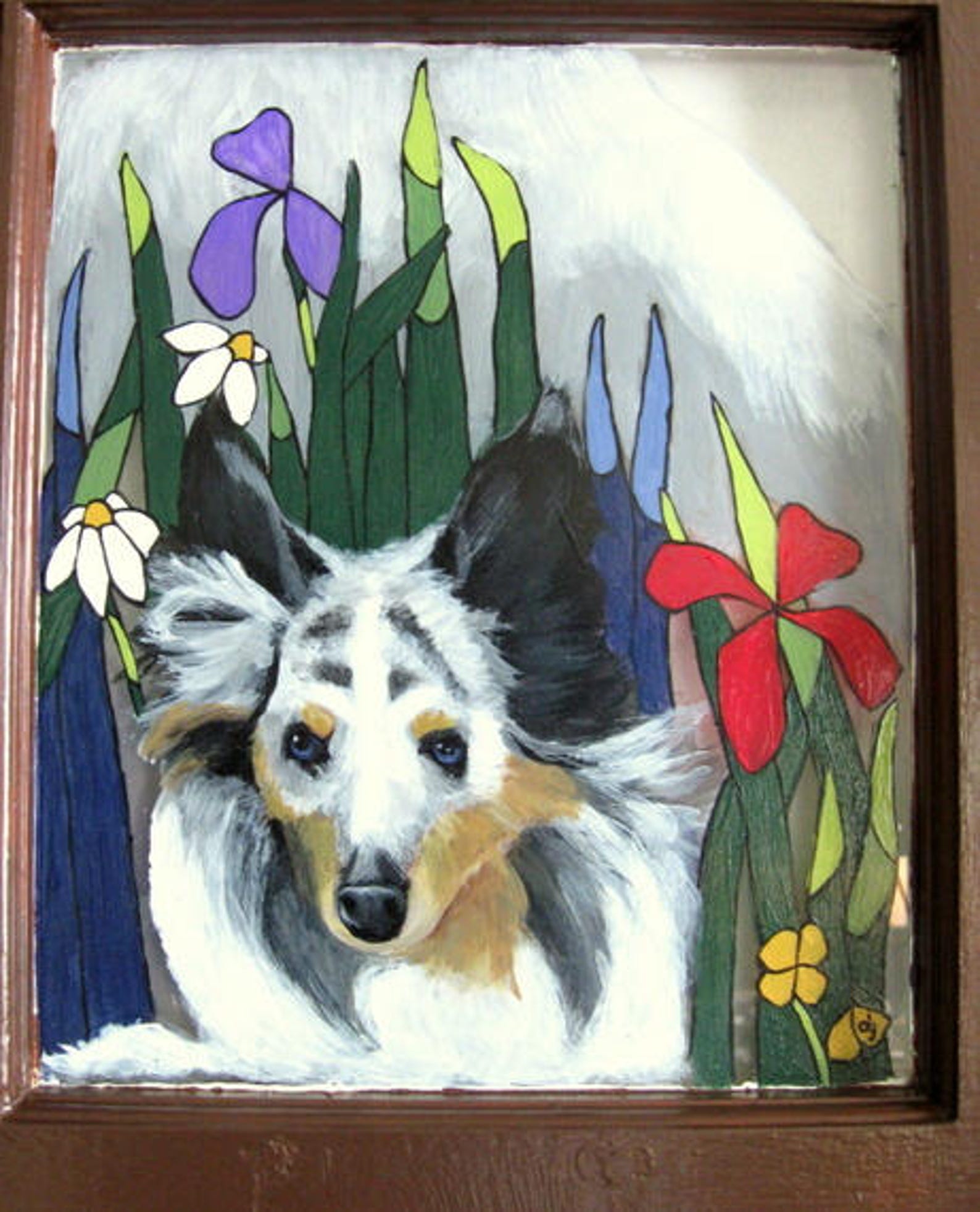 Custom Dog Window Personalized Pet Painting Dog Portrait - Etsy