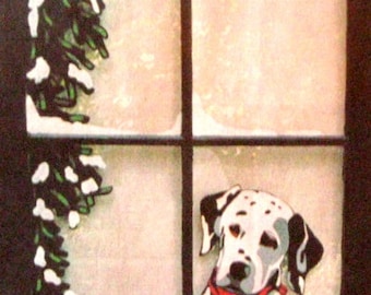 Custom Pet Portrait Dog Window Art Pet Loss Memorial Wall | Etsy