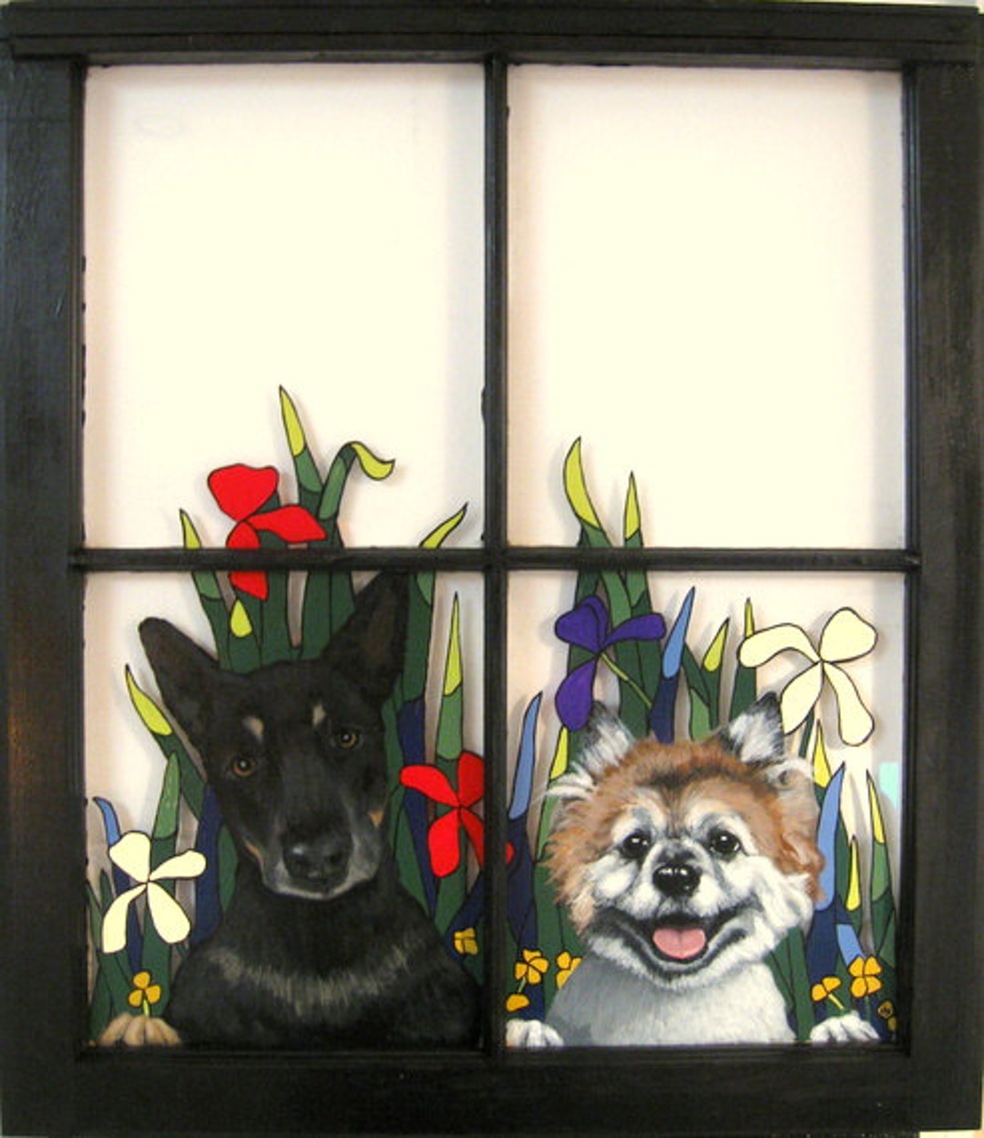 Custom Dog Portrait Painting, Rescue, Recycled Art, Pet Loss Memorial ...