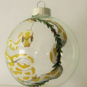 Python, Snake Painting, Custom Pet Portrait, Christmas Ornament ...