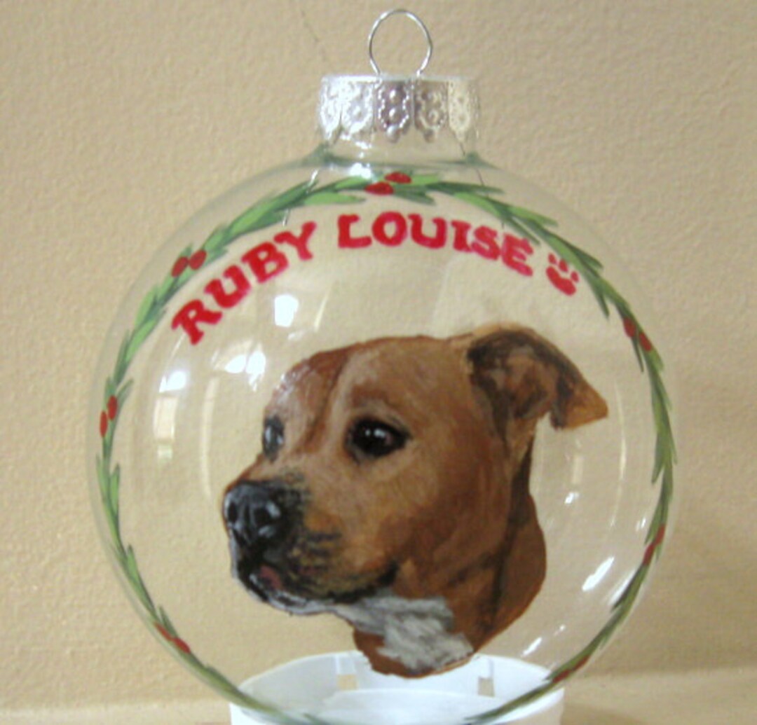 Custom Dog Ornament, Christmas Decoration, Pet Loss Memorial ...