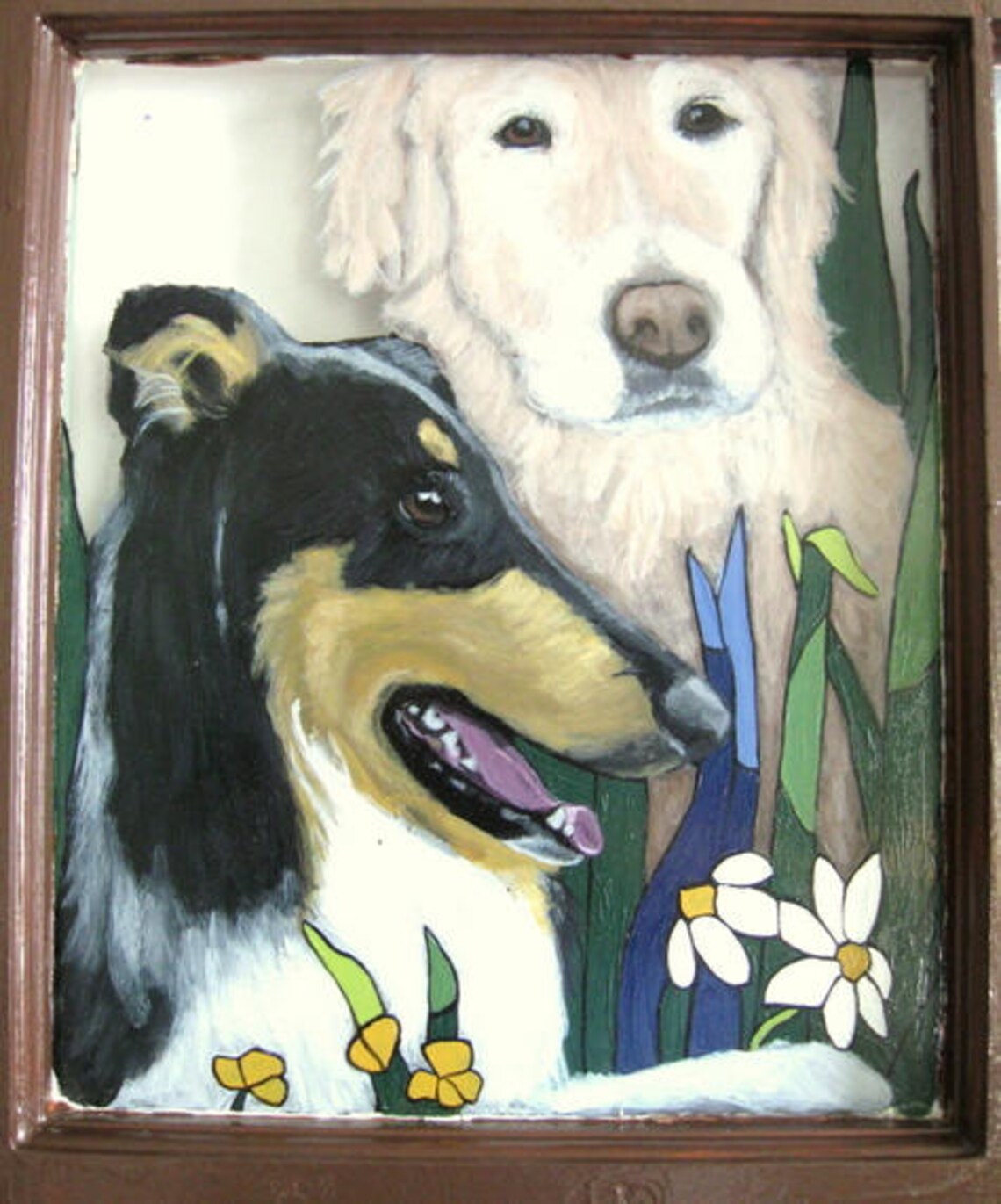 Custom Dog Window Personalized Pet Painting Dog Portrait - Etsy