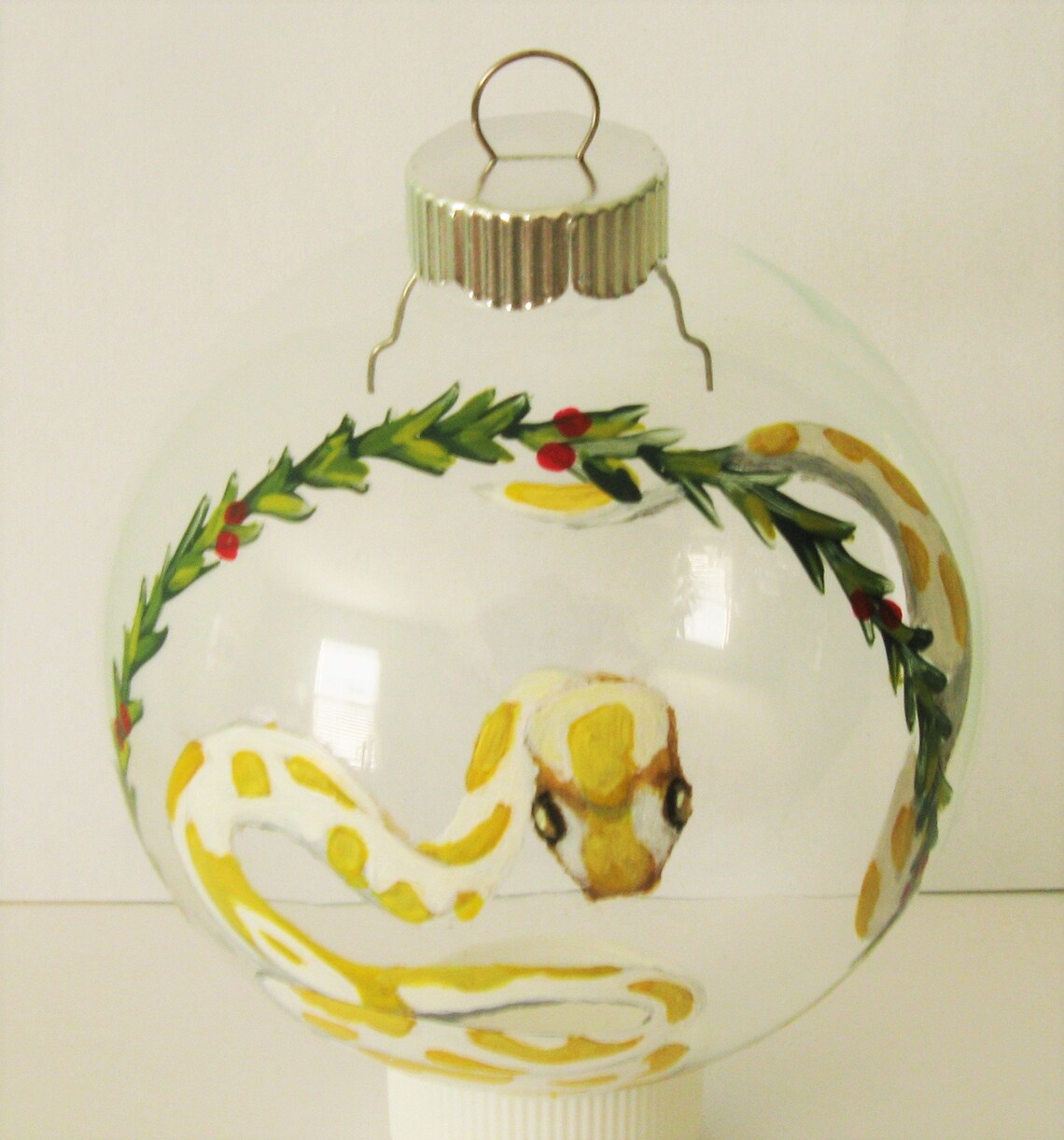 Python, Snake Painting, Custom Pet Portrait, Christmas Ornament ...