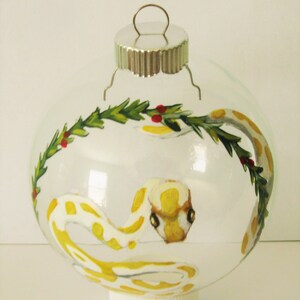 Python, Snake Painting, Custom Pet Portrait, Christmas Ornament ...