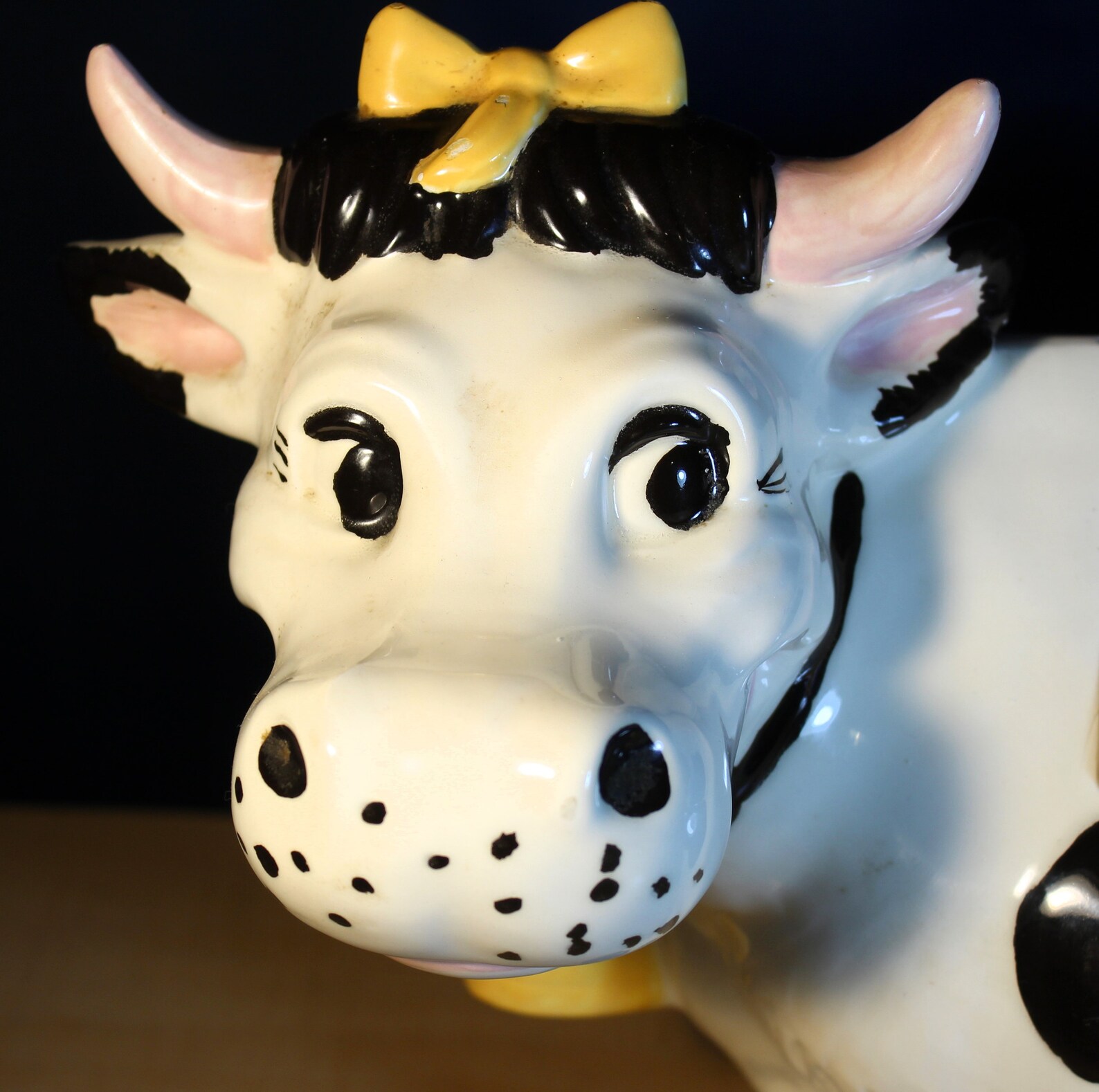 Sweet Black and White Spotted Cow Cookie Jar - Etsy