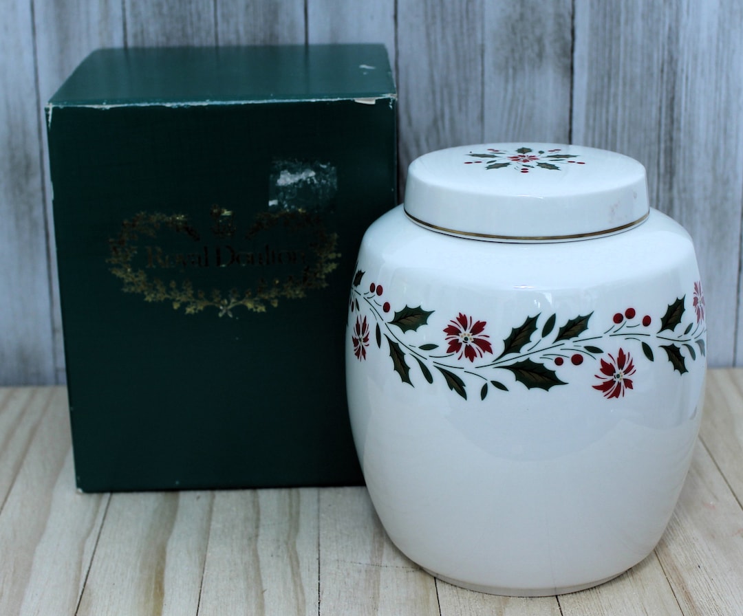 20percent off Royal Doulton English Porcelain Holly Cookie Jar, Royal ...