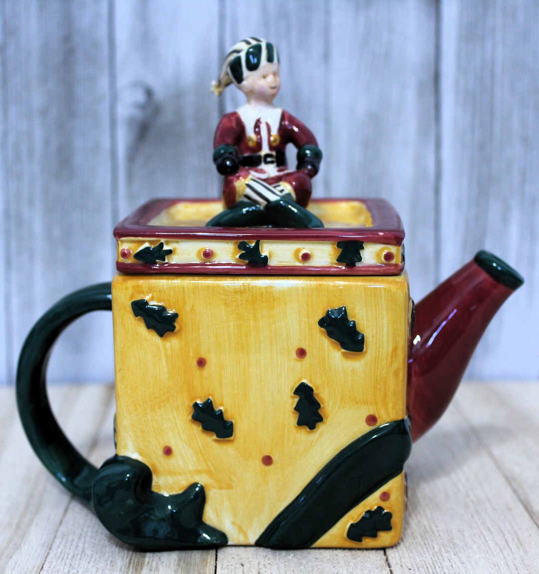 Debbie Mumm Elgin the Elf Christmas Teapot Made by Sakura - Etsy