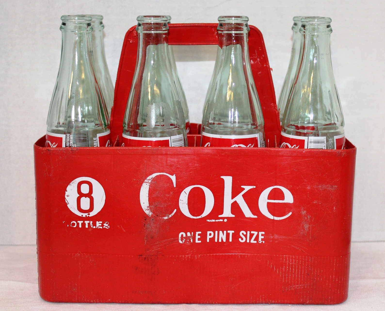 Vintage Coca-cola Hard Plastic 8 Pack Pint Bottle Carry Case - Etsy