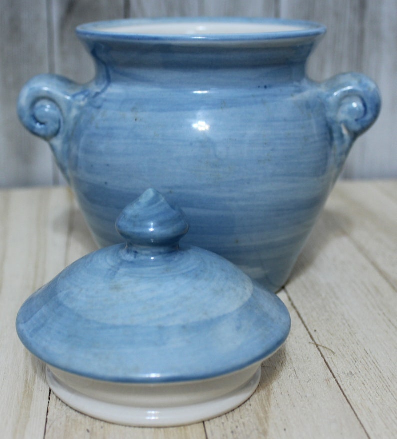 Stonewash Denim Blue Lidded Cookie Jar: Blueberry Motif Container - Etsy