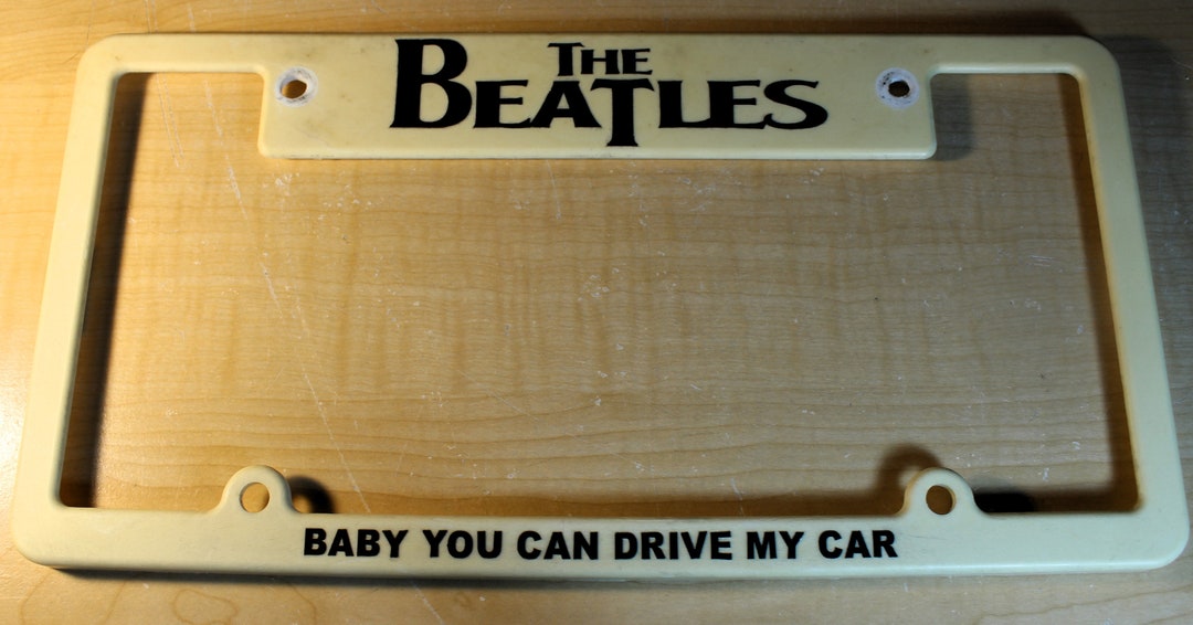 Vintage License Plate Cover the Beatles-baby You Can Drive My Car - Etsy