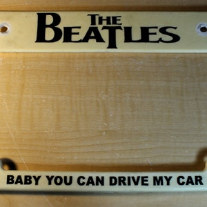 Vintage License Plate Cover the Beatles-baby You Can Drive My Car - Etsy