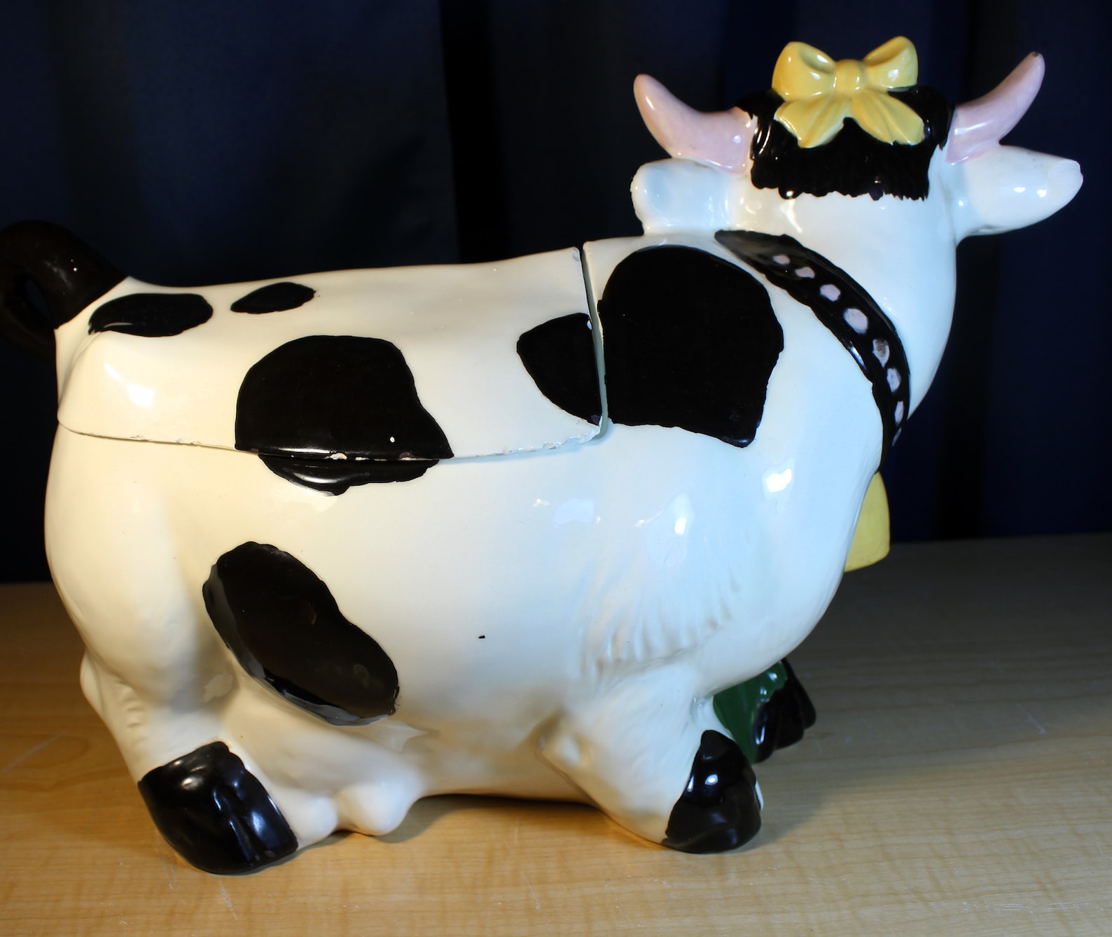 Sweet Black and White Spotted Cow Cookie Jar - Etsy