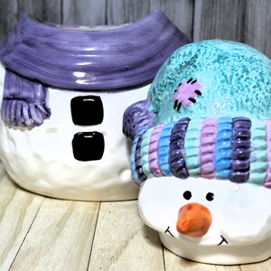Large Snowman Cookie Jar With Scarf Made for Designpac Inc. - Etsy