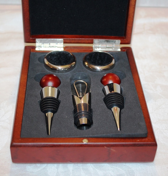 Brookstone Rosewood Style Wine Tool Kit With 5 Tools | Etsy