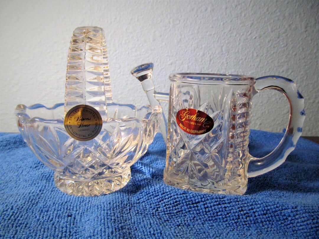 Vintage 24 Lead Crystal Basket by Princess House and Gorham Crystal ...