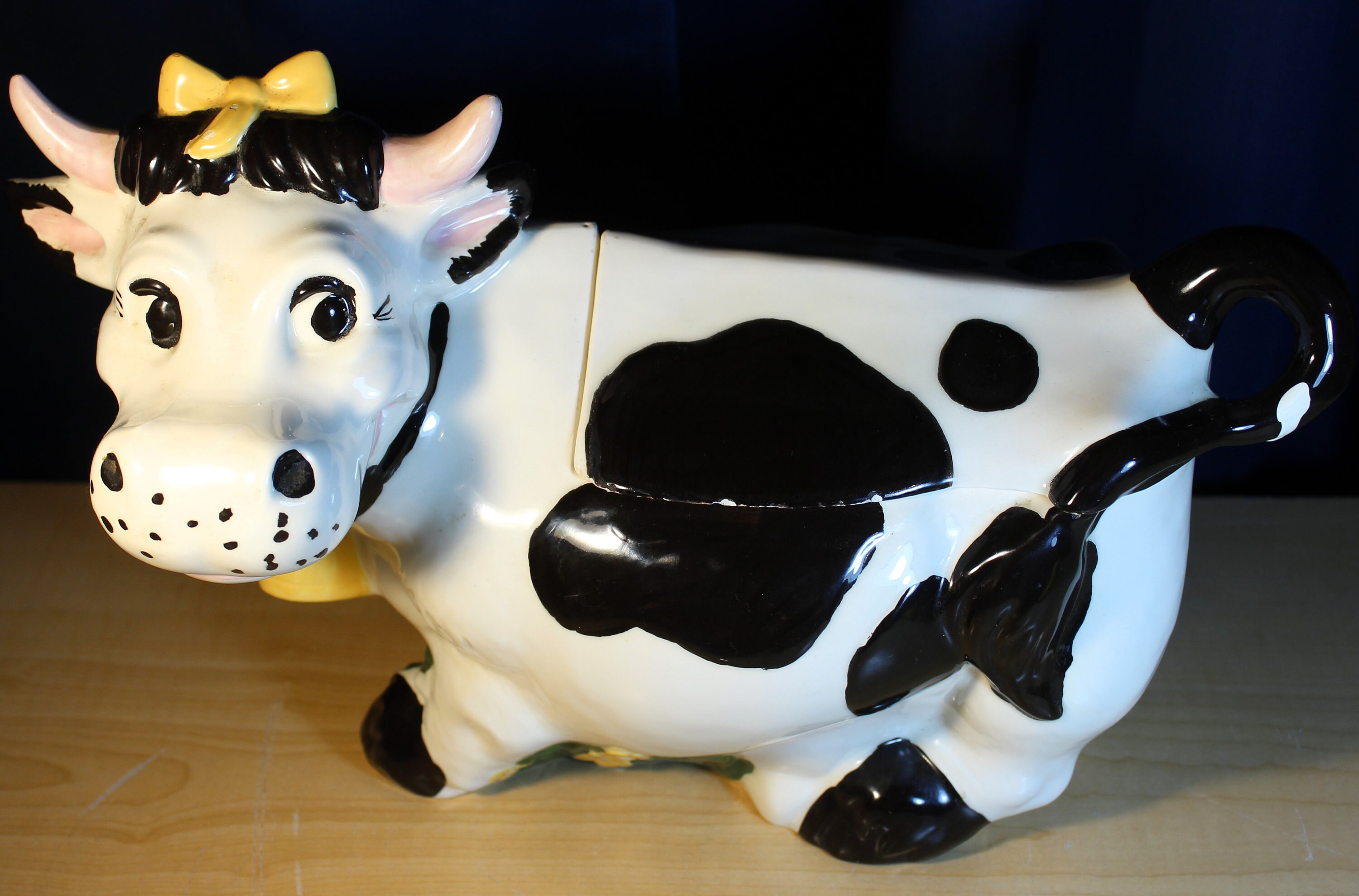 Sweet Black and White Spotted Cow Cookie Jar - Etsy