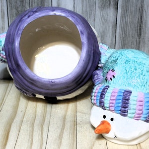 Large Snowman Cookie Jar With Scarf Made for Designpac Inc. - Etsy