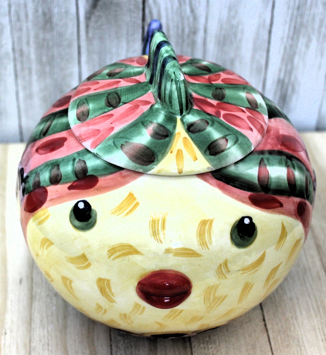 Sculptured Boldly Colored Fish Cookie Jar, Bright and Bold Sculptured ...