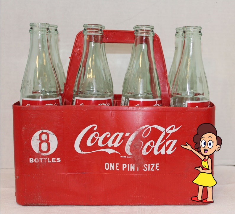 Sale30percent...vintage Coca-cola Hard Plastic 8 Pack Pint Bottle Carry ...