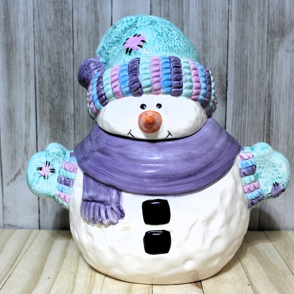 Snowman Cookie Jar - Etsy