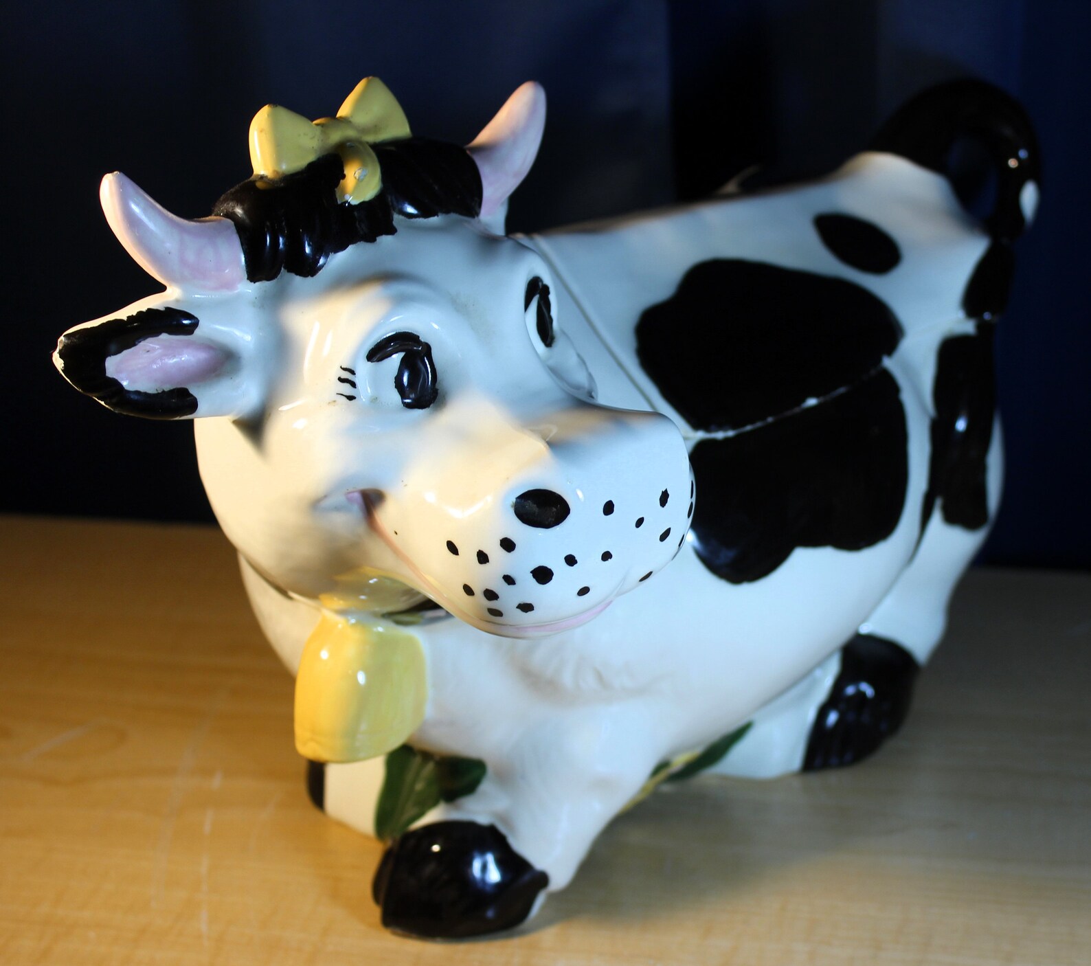 Sweet Black and White Spotted Cow Cookie Jar - Etsy