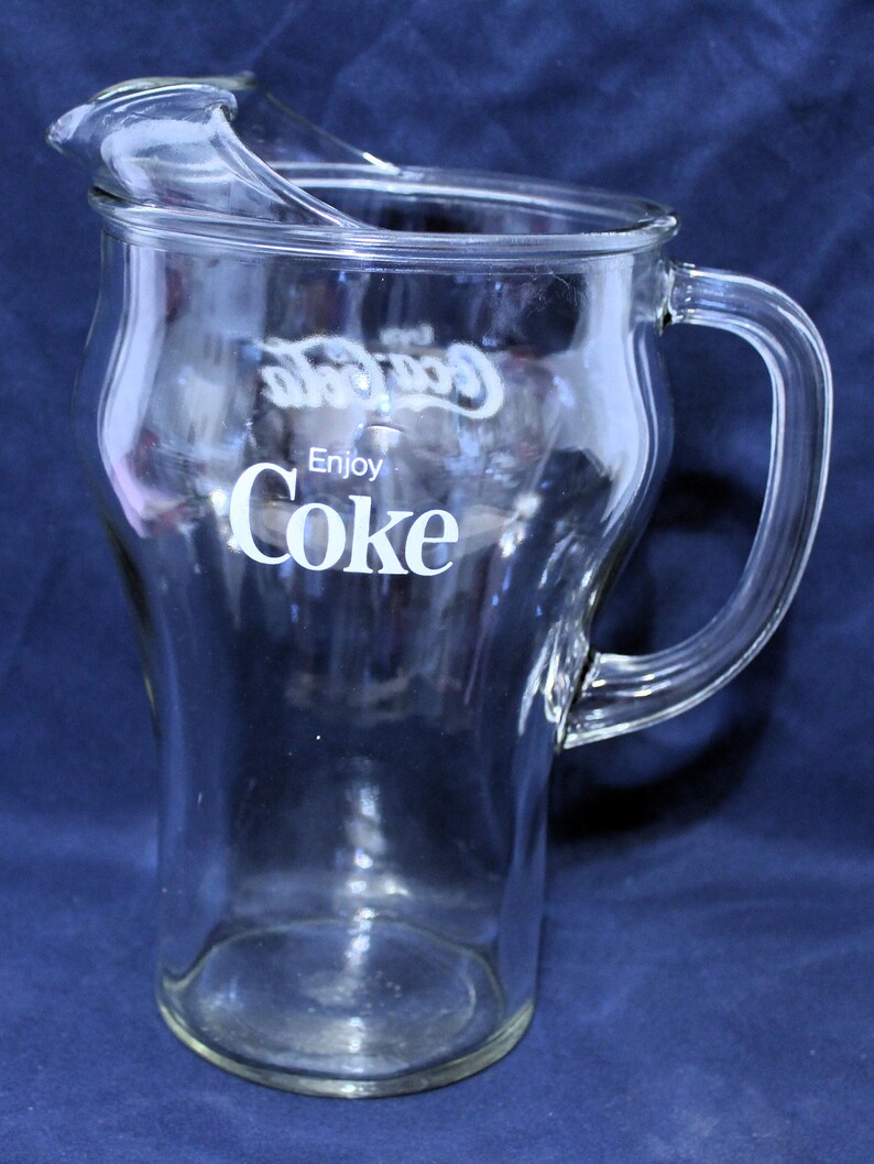 Coca-cola Pitcher With 6-ounce Coca-cola Glasses - Etsy