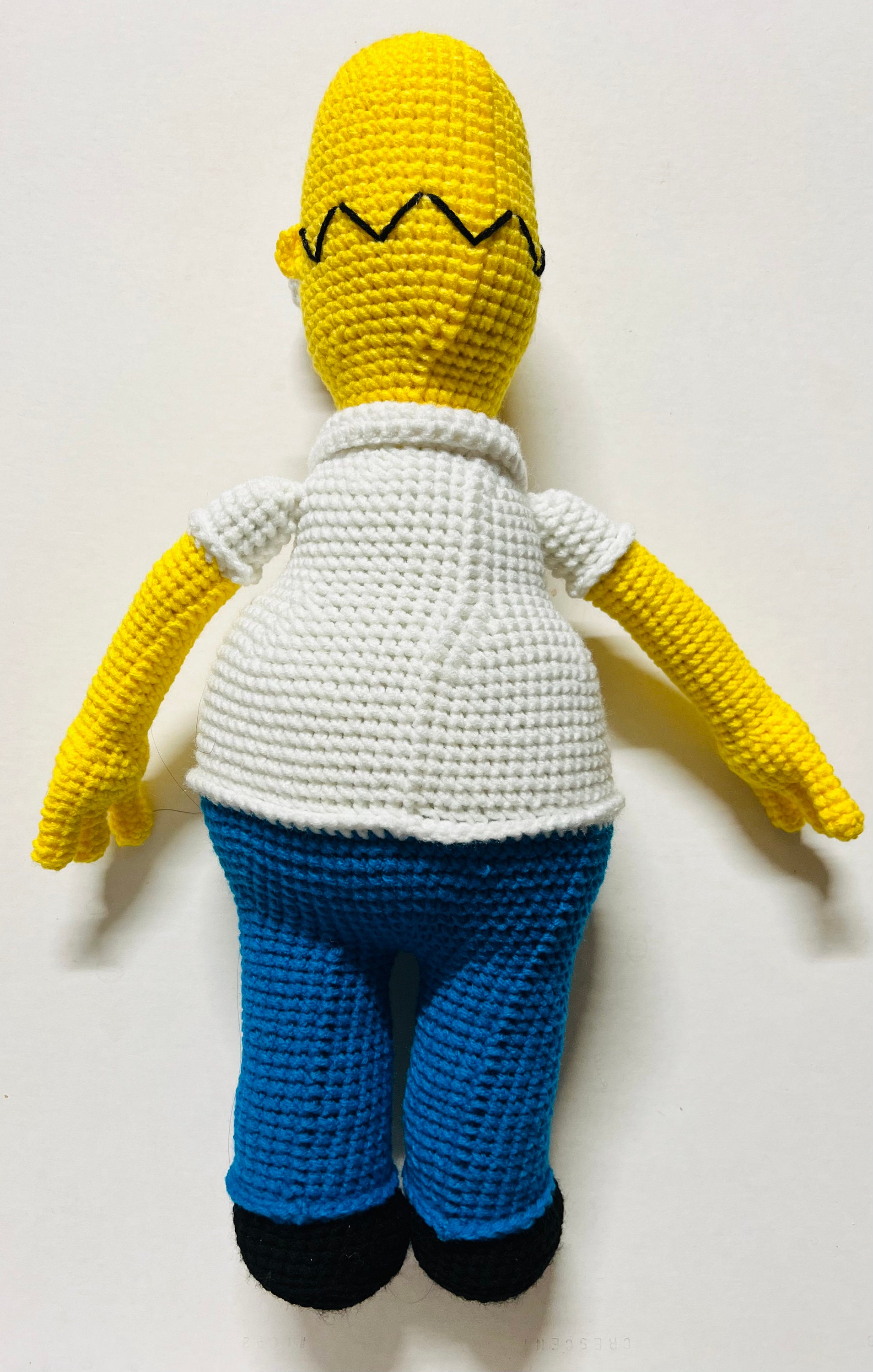 Homer Simpson Figure Crochet Doll Plush Stuffed Amigurumi Toy Handmade ...