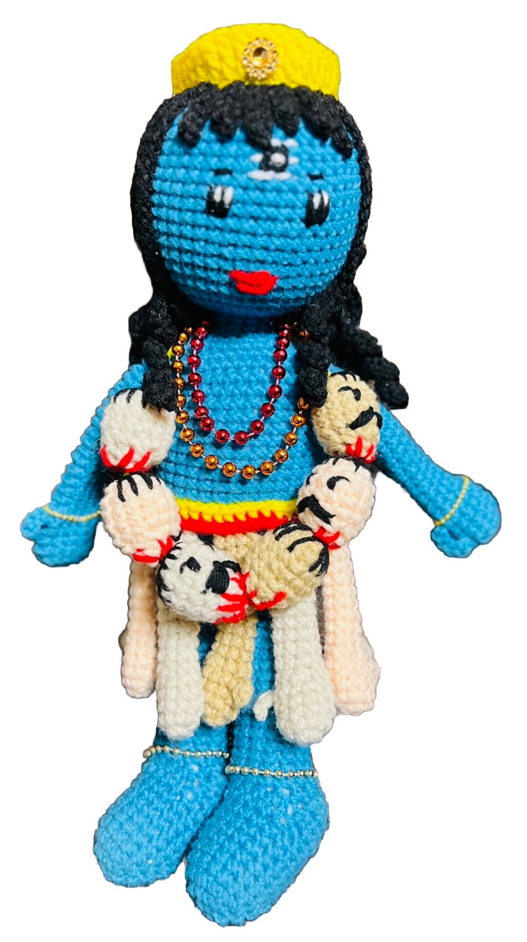 Maa Kali Mata Rani Figure HINDU GOD Statue Crochet Handmade Amigurumi ...