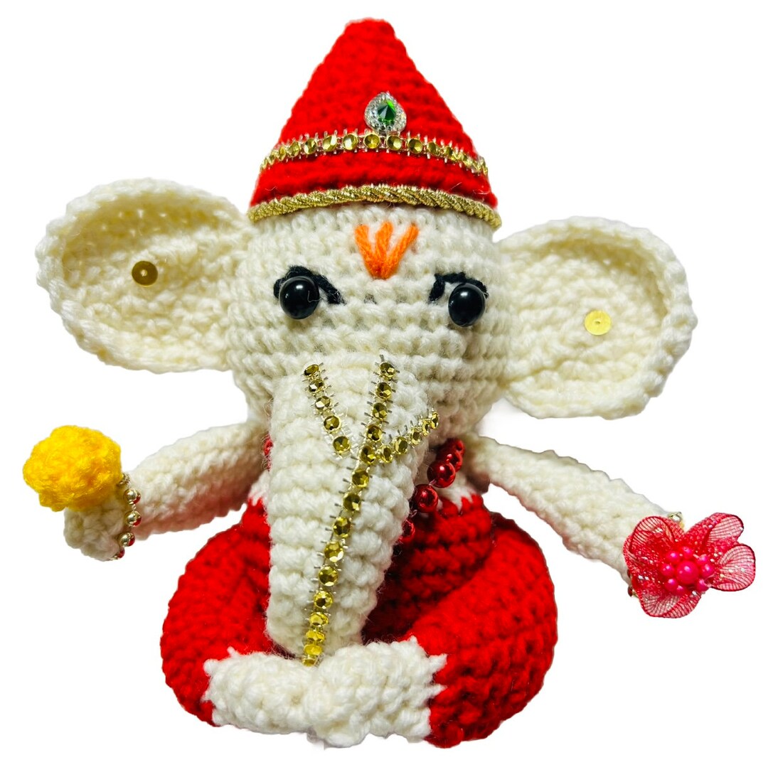 Ganesh Ganpati Morya Hindu God Handmade New Amigurumi -USA Seller - Etsy