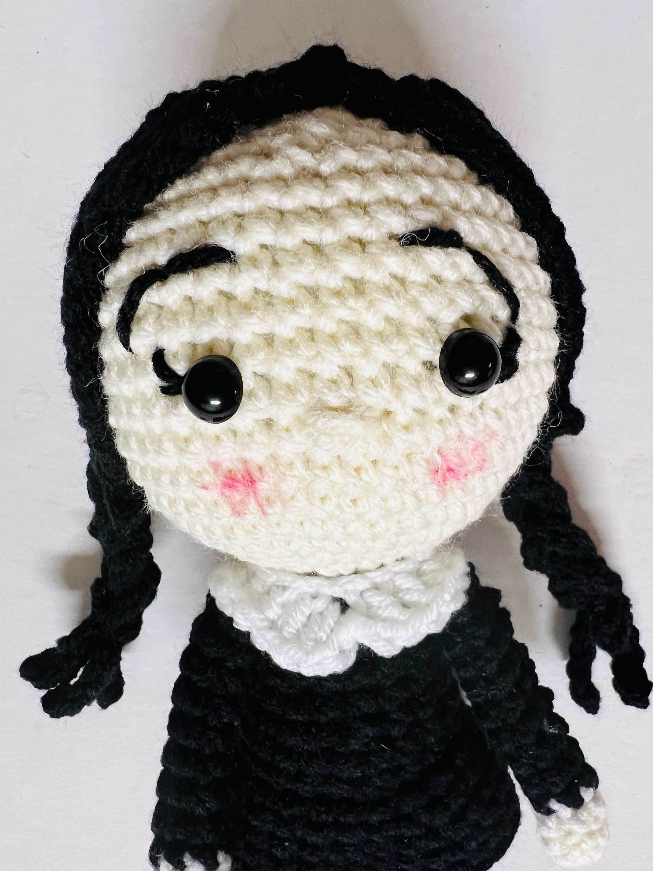 Wednesday Addams Merlina Figure Crochet Doll PLUSH Stuff Amigurumi TOY ...