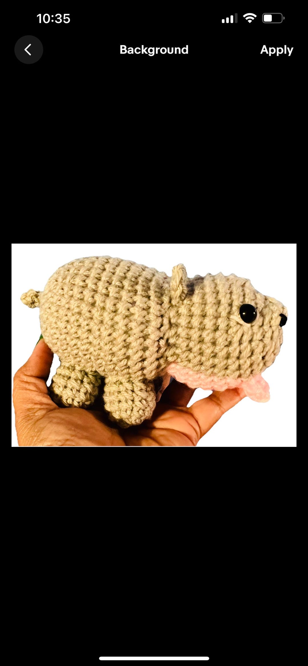 Moodang Hippo Baby Crochet Doll PLUSH Figure Toy Amigurumi Handmade Moo ...