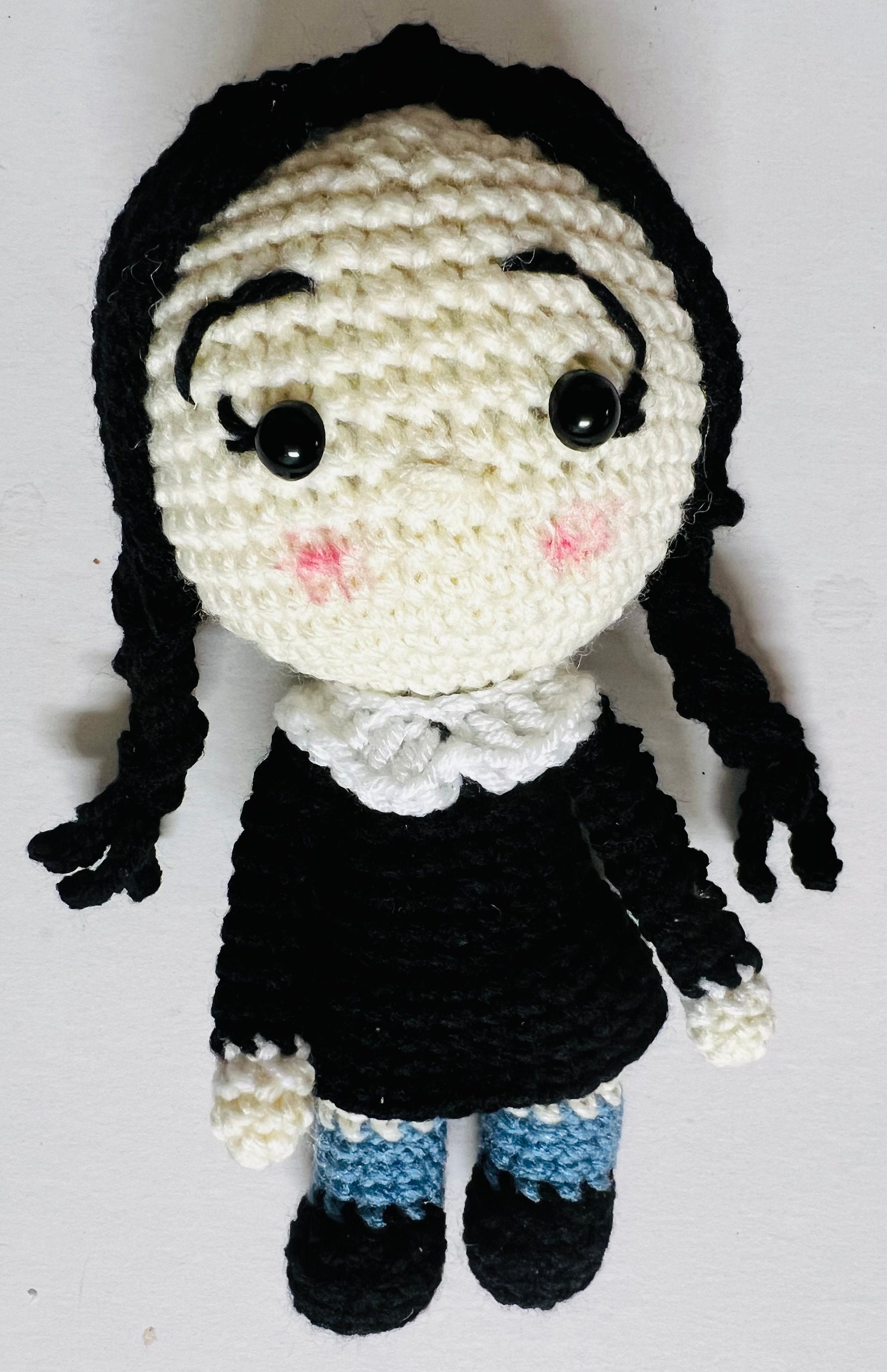 Wednesday Addams Merlina Figure Crochet Doll PLUSH Stuff Amigurumi TOY ...