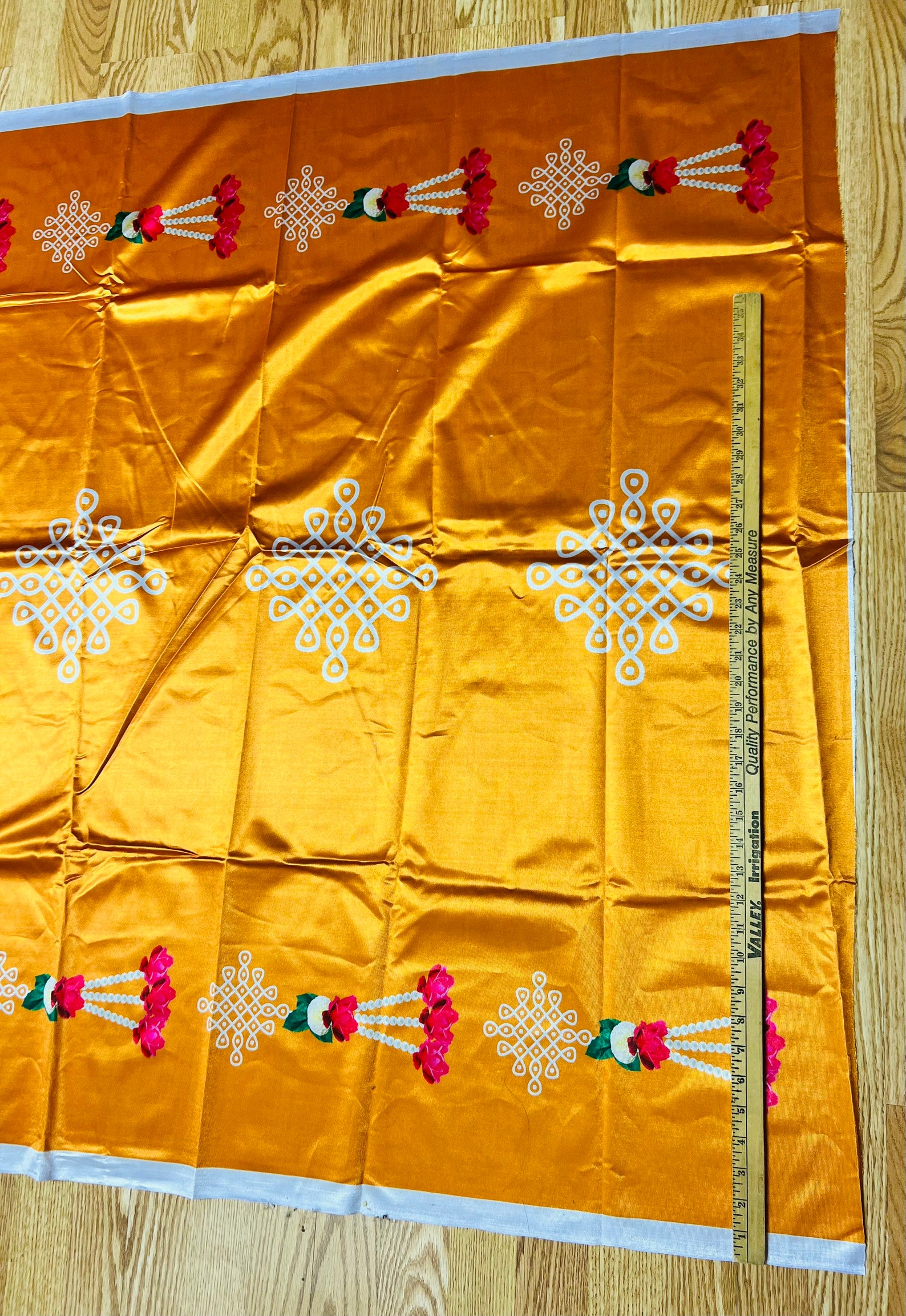 Orange Indian Pooja Photo Backdrop Muggu Kolam Cloth/wedding Decor ...