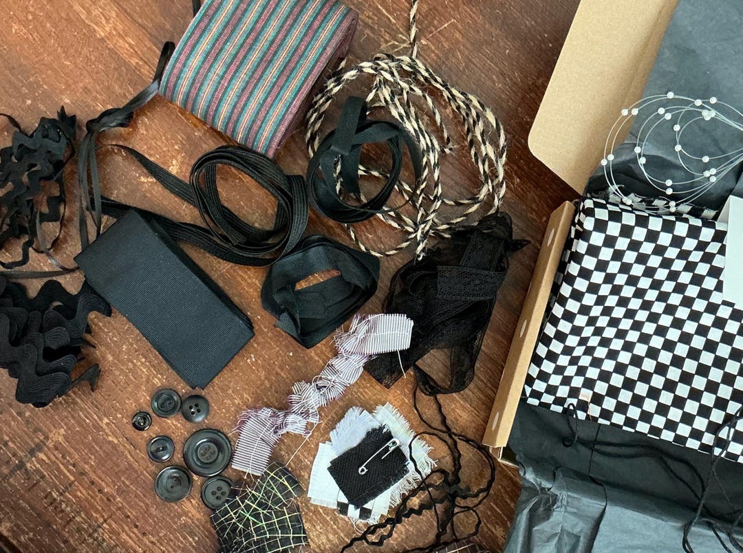 Goody Box of Junk Journal Making Supplies - Vintage Black and White ...