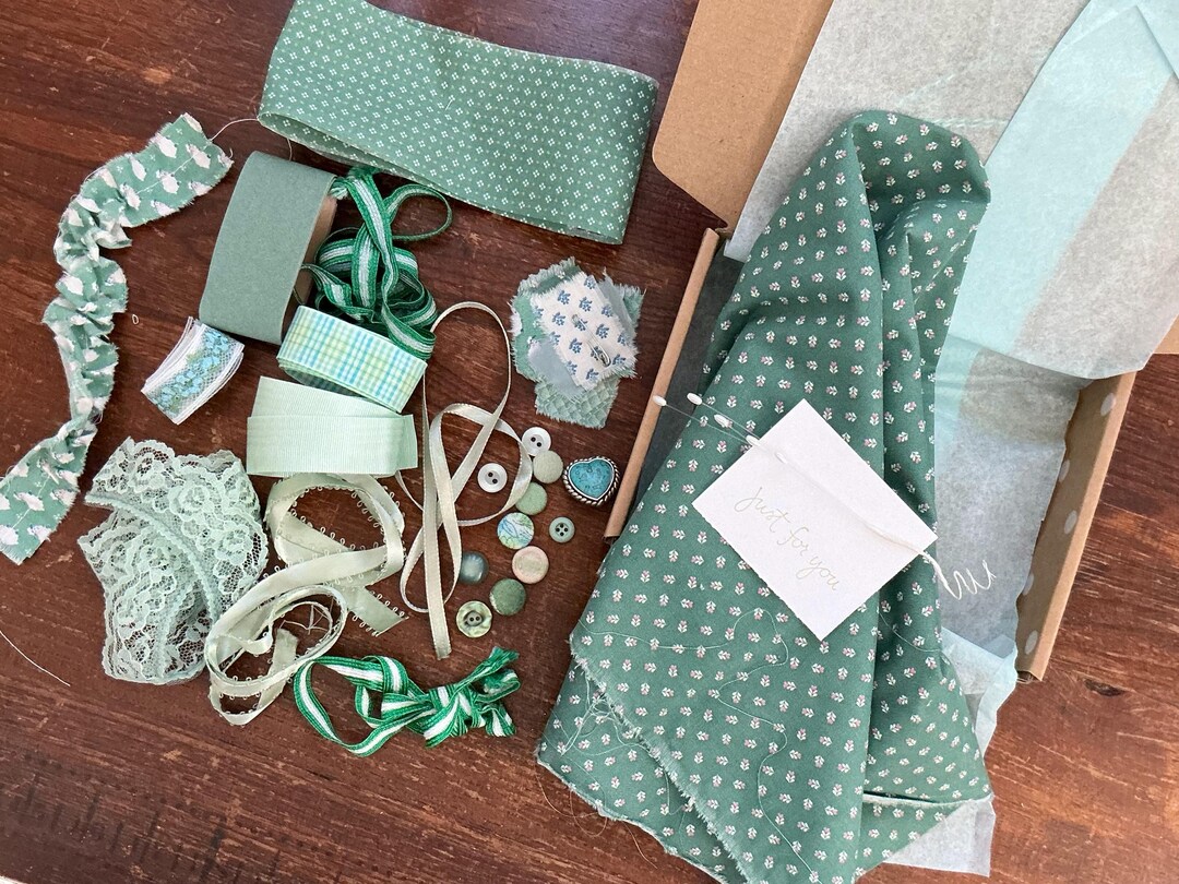 Soft Green Goody Box-junk Journal Making Kit-green Journal Kit-vintage ...