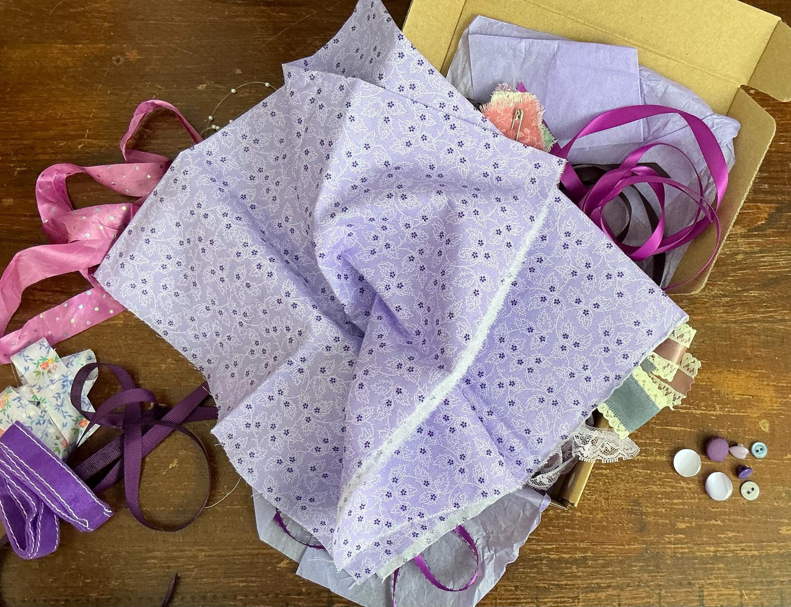 Junk Journal Kit-purple Goody Box-journal Making Kit-purple Craft ...