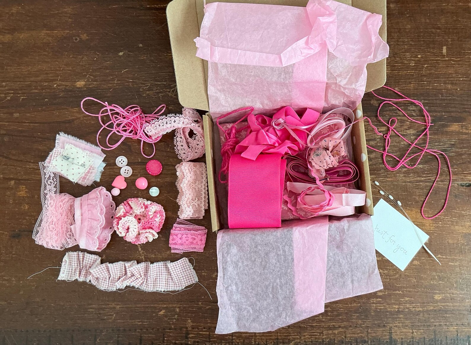 Pink Goody Box-junk Journal Making Kit-pink Journal Kit-vintage Journal ...