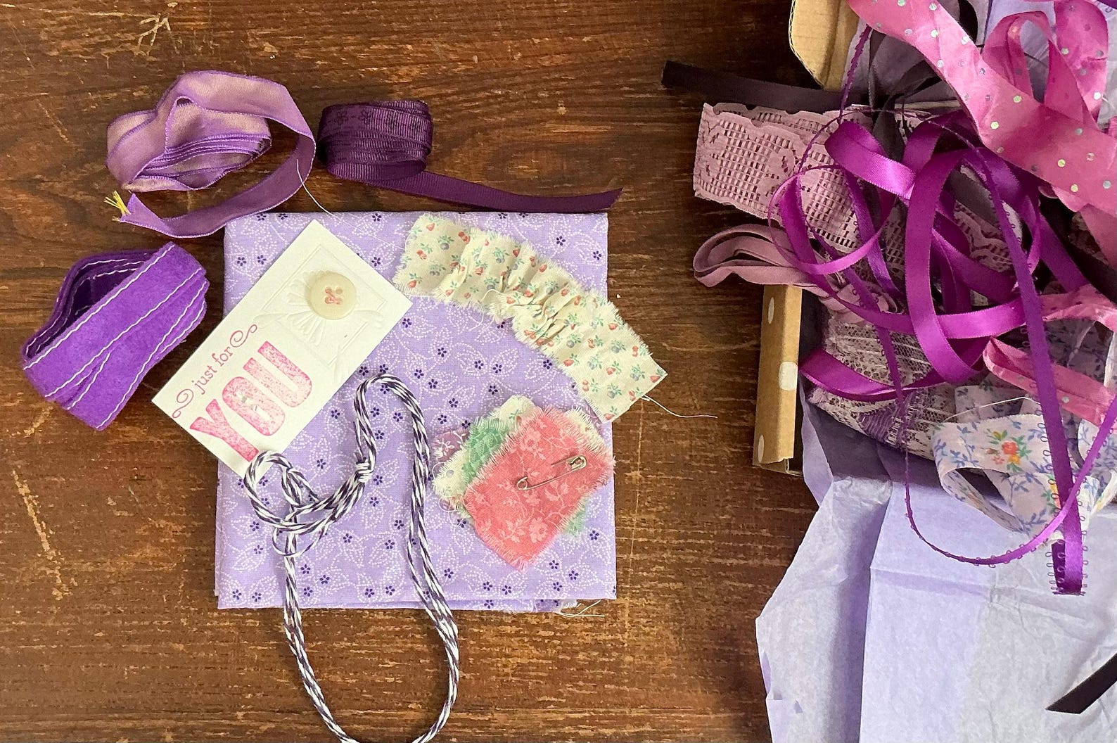 Junk Journal Kit-purple Goody Box-journal Making Kit-purple Craft ...